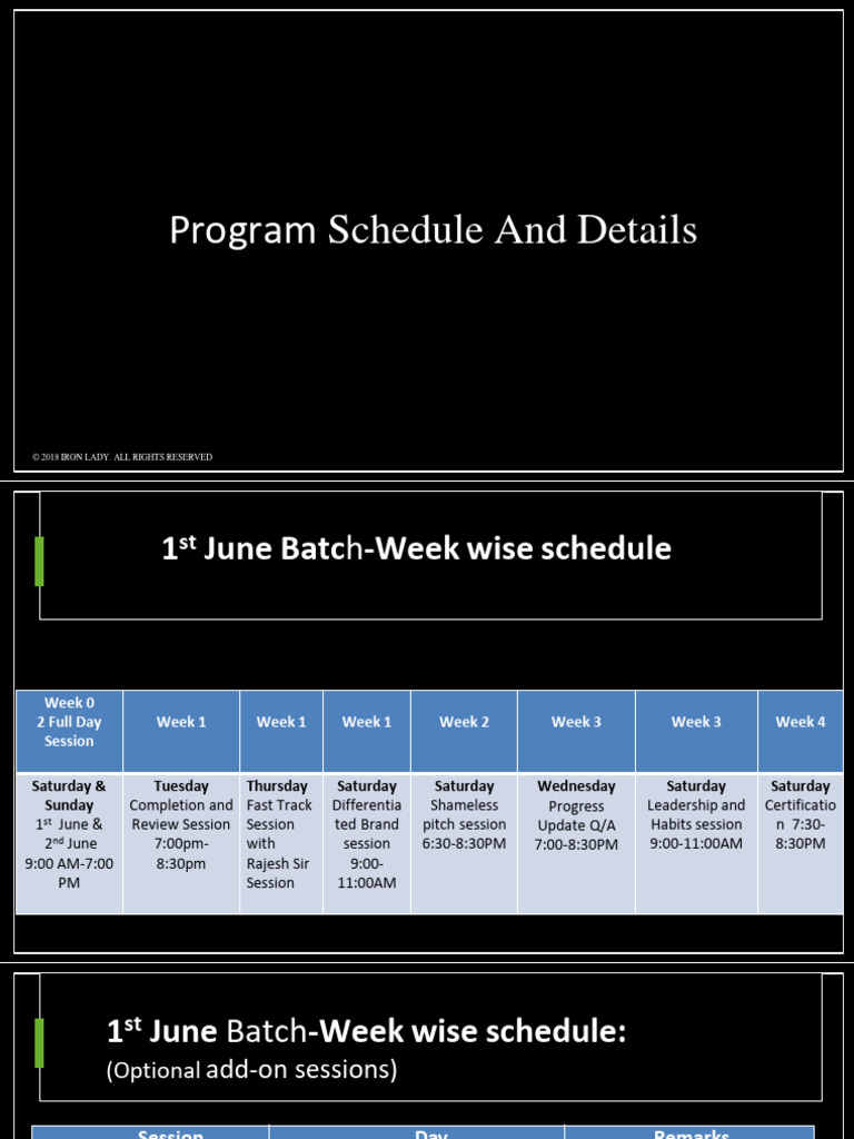 June Leadership Program Schedule | PDF