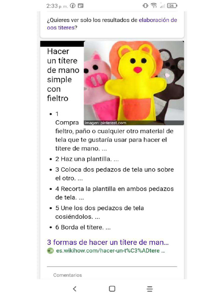 Elaborácion de Titere | PDF