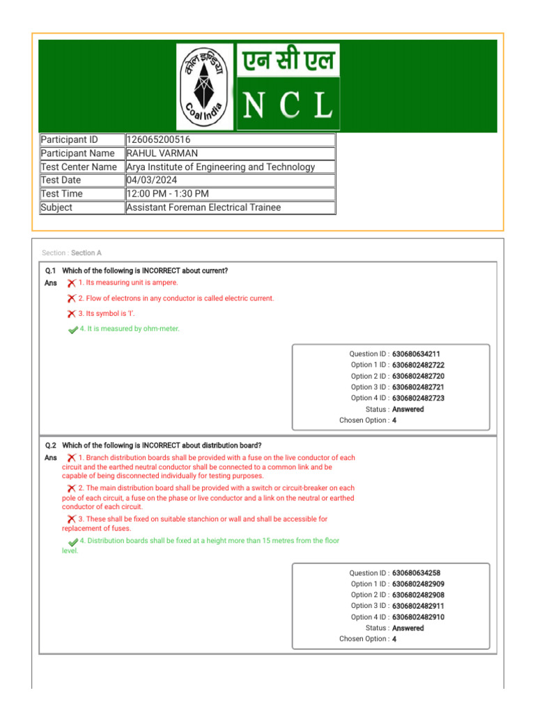 Ncl Response | PDF | Insulator (Electricity) | Direct Current