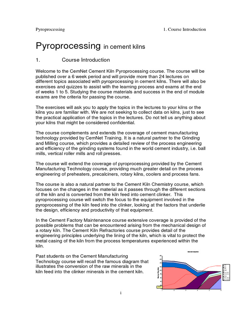 Pyro 1. Course Introduction | PDF | Cement | Building Materials Pyro 1. Course Introduction | PDF | Cement | Building Materials