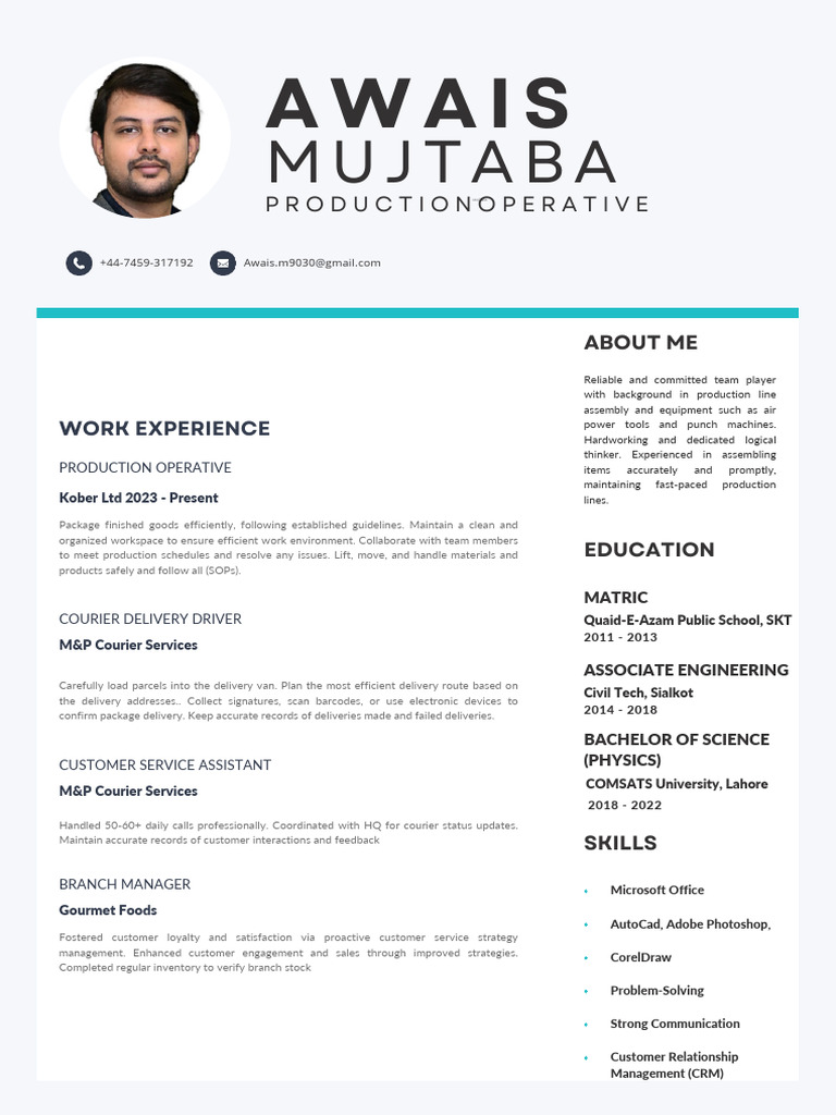 Awais CV New | PDF | Business