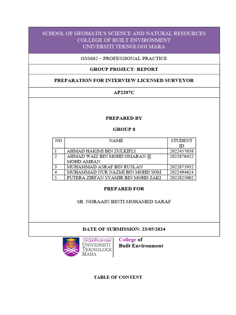 GROUP PROJECT Employment Preparedness Interview With Prospective ...