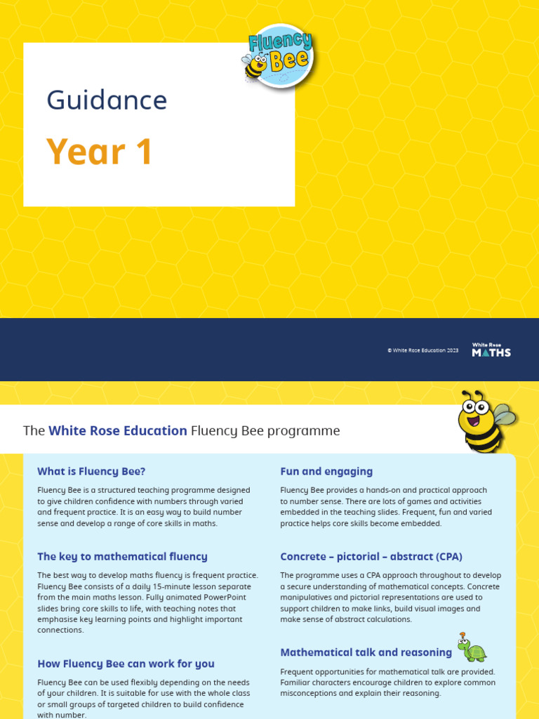 Fluency Bee Guidance Y1 | PDF | Learning | Cognitive Science