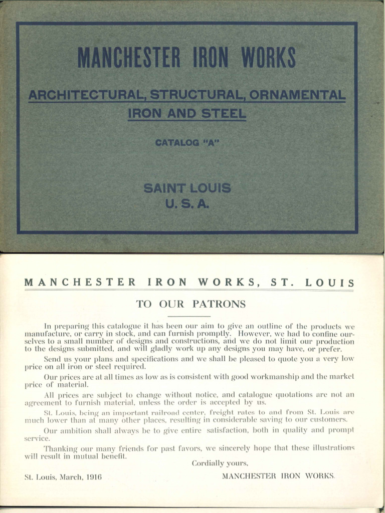 Manchester Iron Works - USA - 1916 | PDF