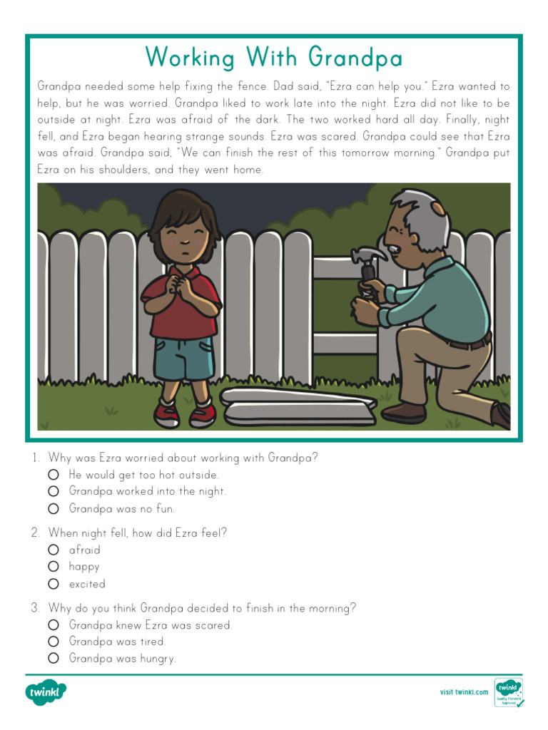 Working With Grandpa Questions | PDF | Home & Garden | Mystery ...