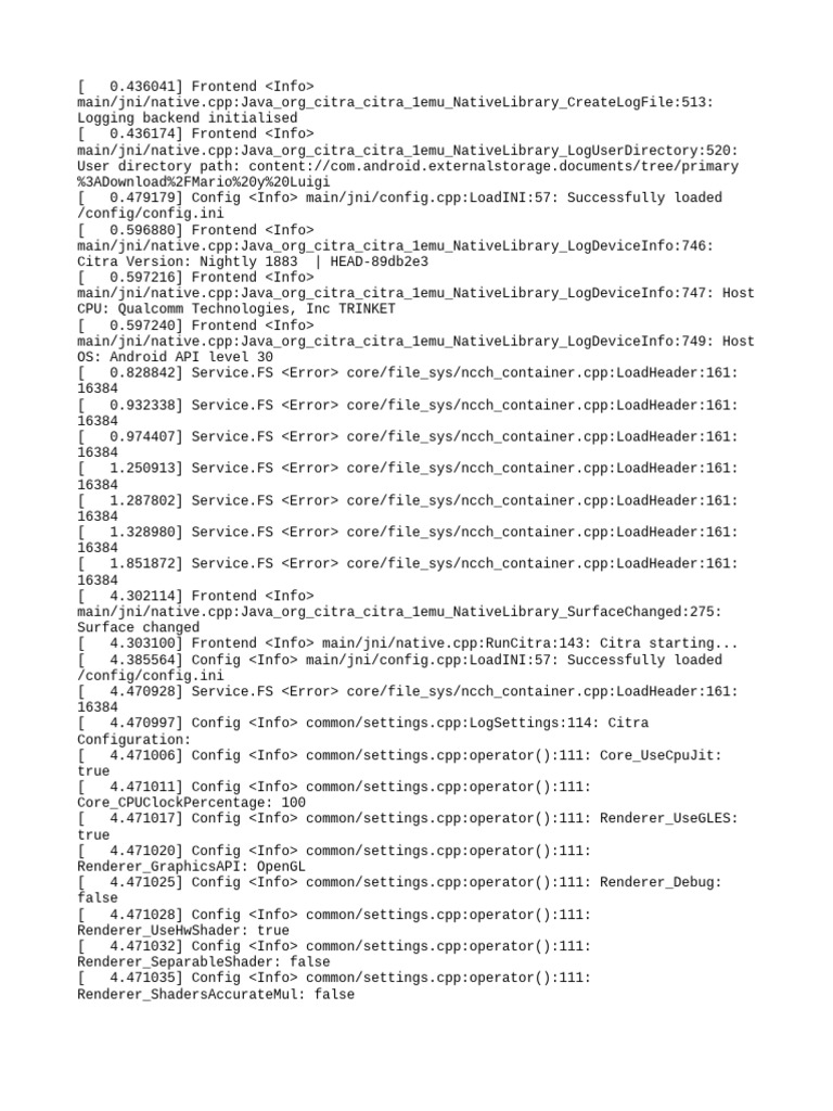 Citra Log - Txt.old | PDF | Computer Science | Software Engineering