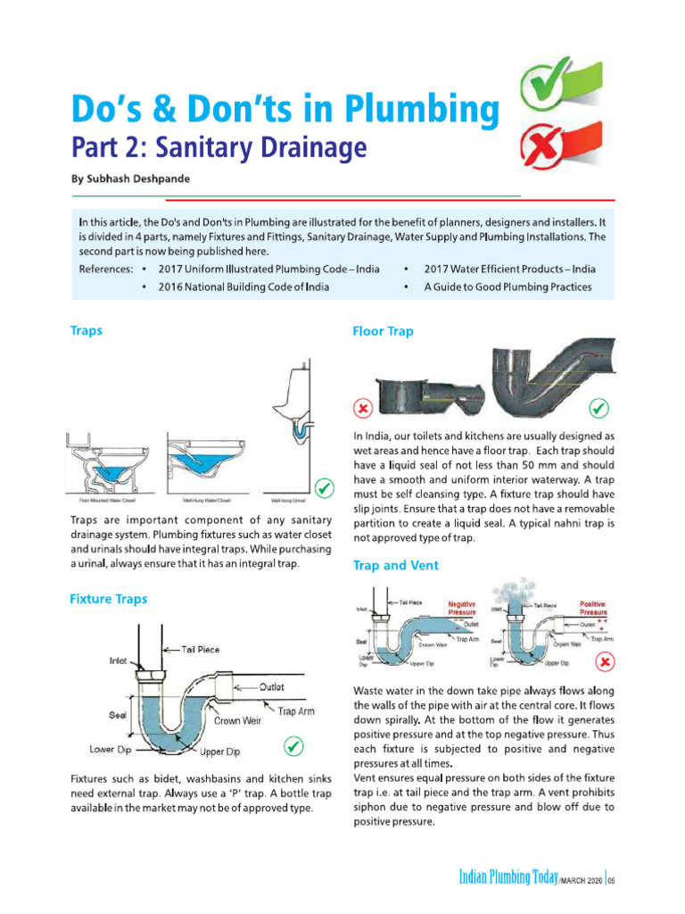 Do's&Don'ts in Plumbing-Part-02 | PDF