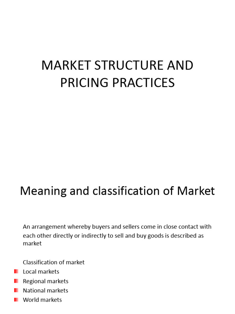 Market Structures and Pricing Strategies | PDF | Monopoly | Profit ...