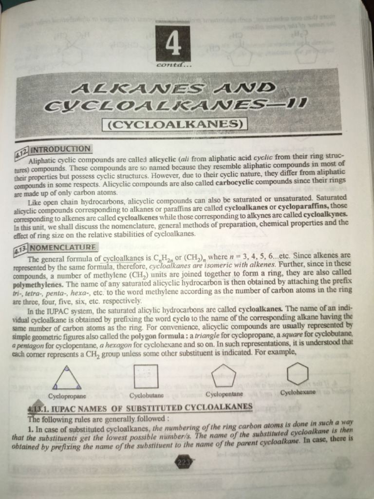 Cycloalkane | PDF | Alkane | Functional Group