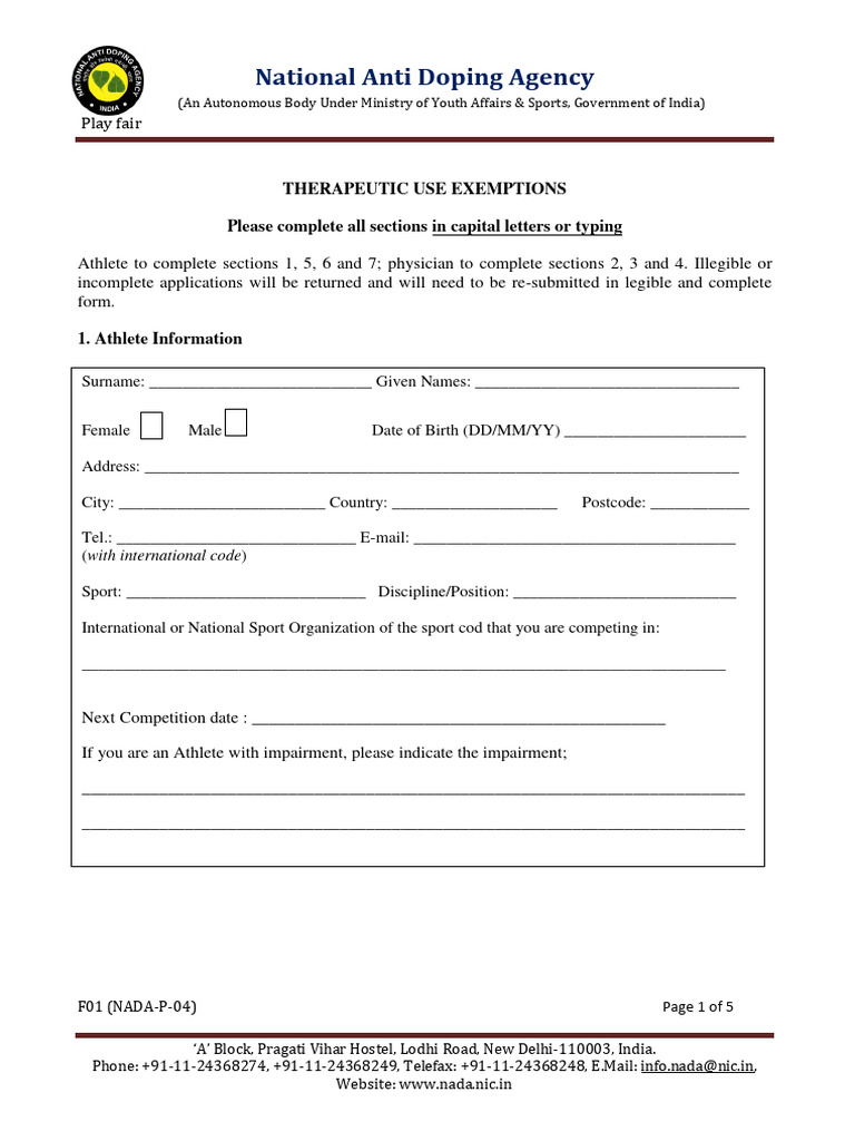 TUE-Form | PDF | Health Informatics | Health Care