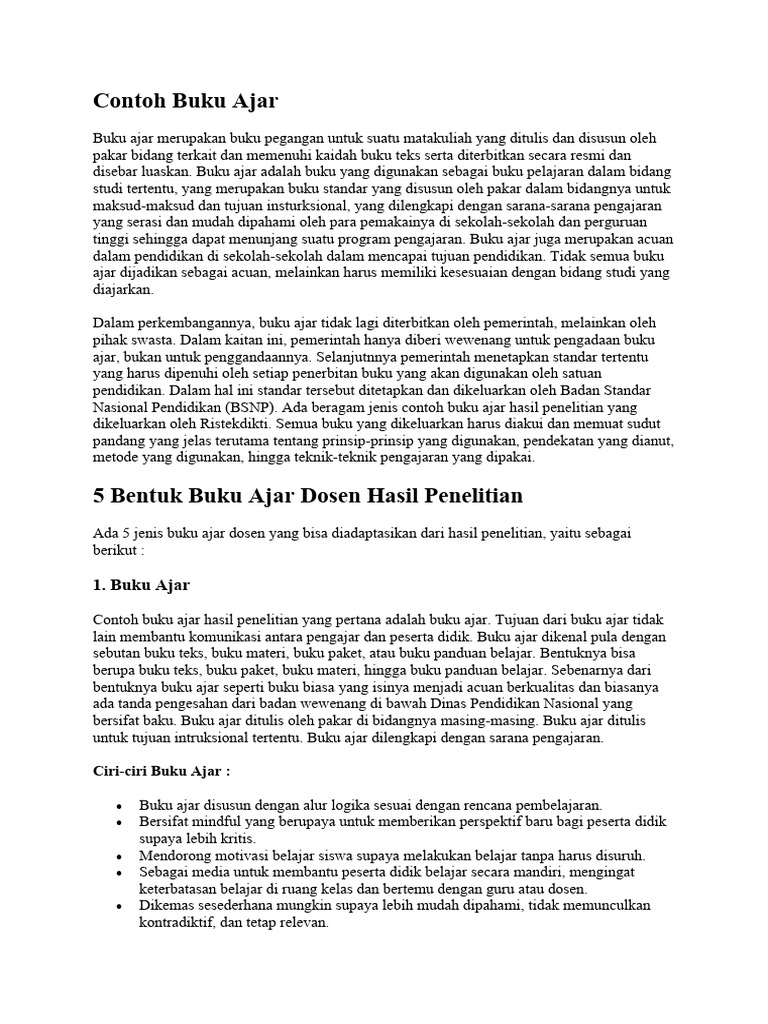 Contoh Buku Ajar Pdf
