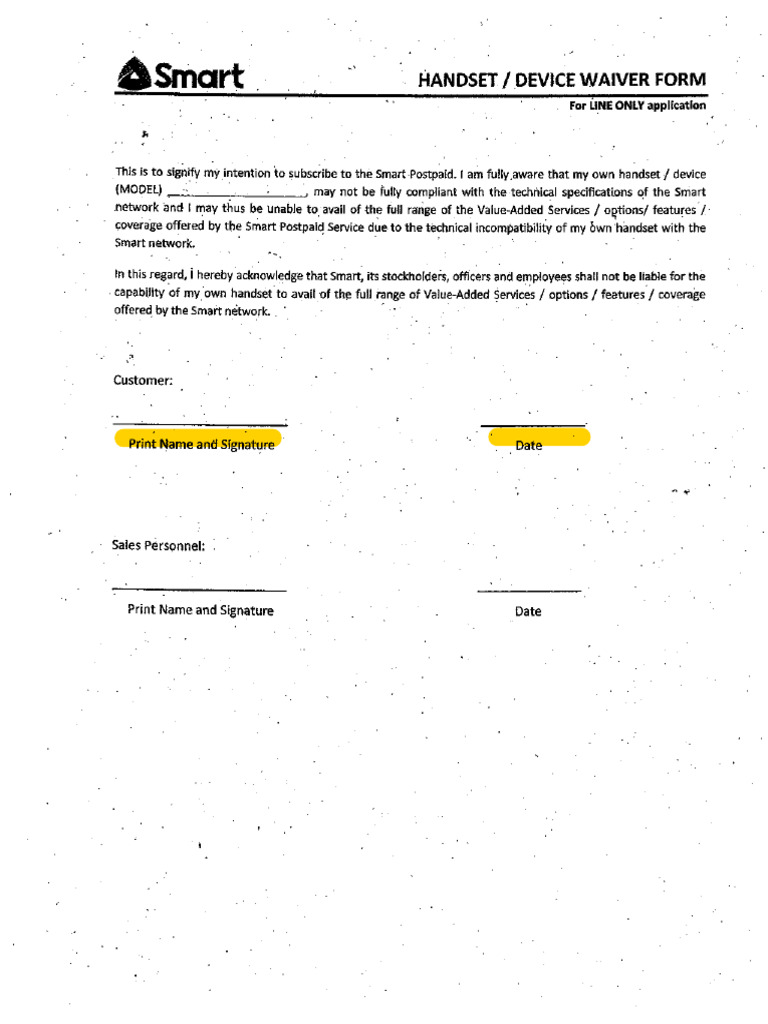 Waiver Sim Only | PDF