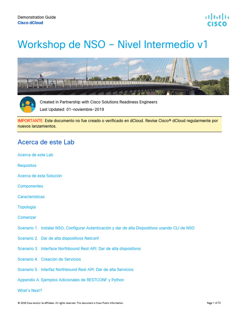 Cisco - Workshop de Nso Nivel Intermedio - v1 6 | PDF | Informática ...