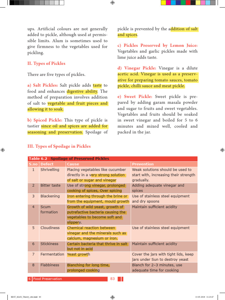 Lecture No. 28 Fermentation | PDF | Pickling | Fermentation