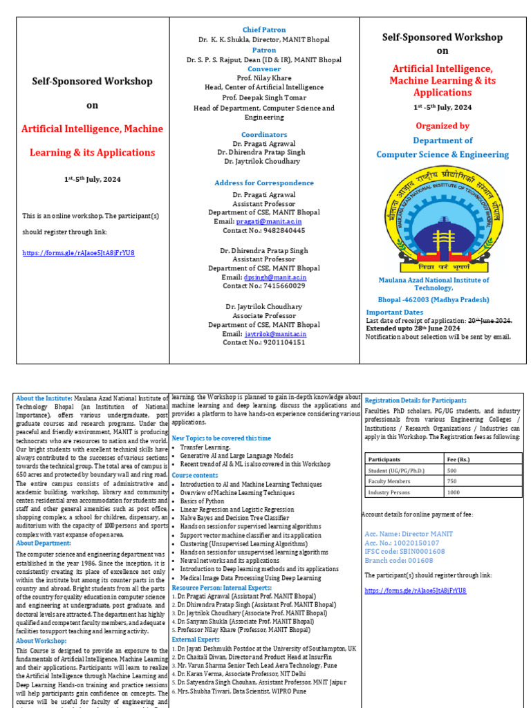 AIMLApp Online Workshop Brochure | PDF | Machine Learning | Artificial Intelligence