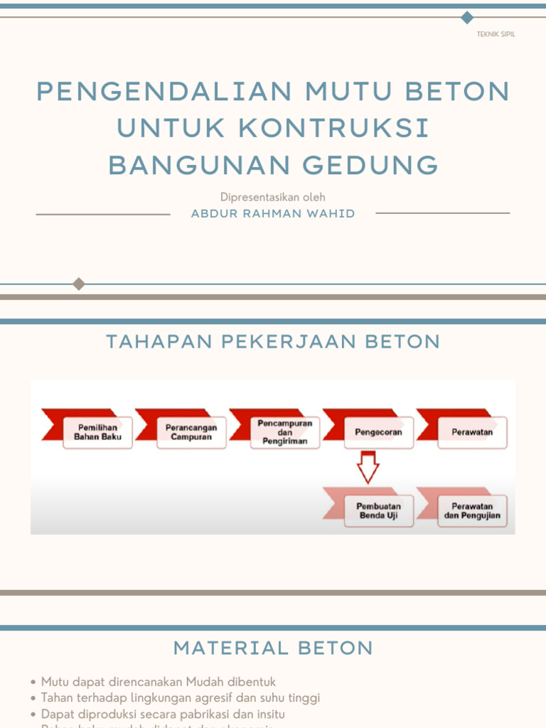 Pengendalian Mutu Beton | PDF