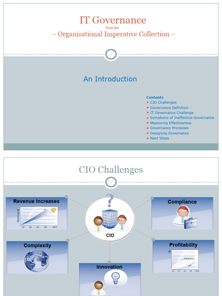 Introduction To IT Governance | PDF | Governance | Outsourcing