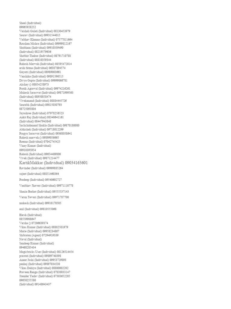 Magicbricks Lead Query 122112121 | PDF