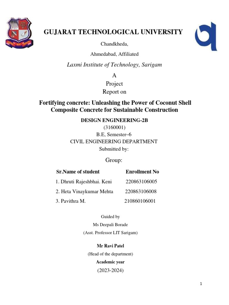 De Report Sem 6 - New | PDF | Concrete | Thought