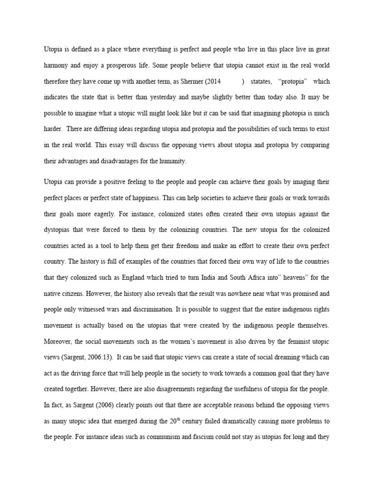 Nilsu Dost - Utopia and Protopia | PDF | Utopia | Dystopia