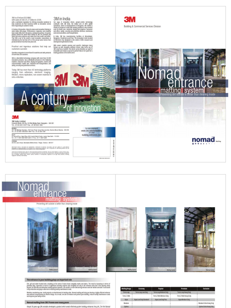 3M Nomad Matting System Overview | PDF | Soil | Flooring
