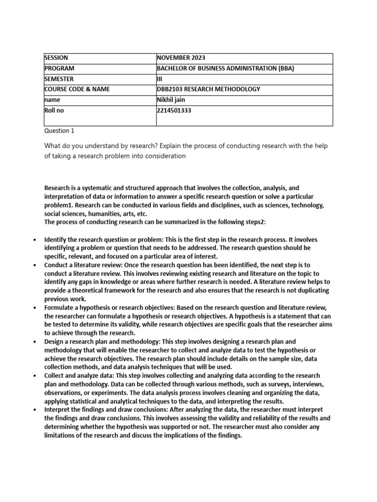 Assignment 3 | PDF | Methodology | Hypothesis