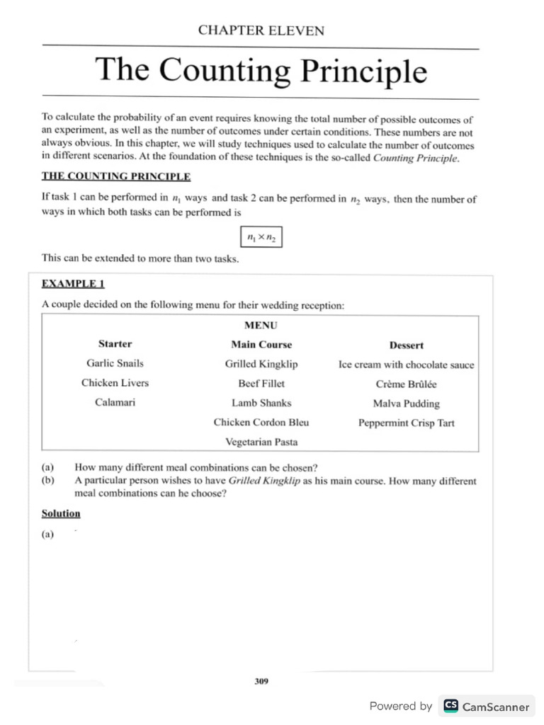 Tancow Counting Principle | PDF