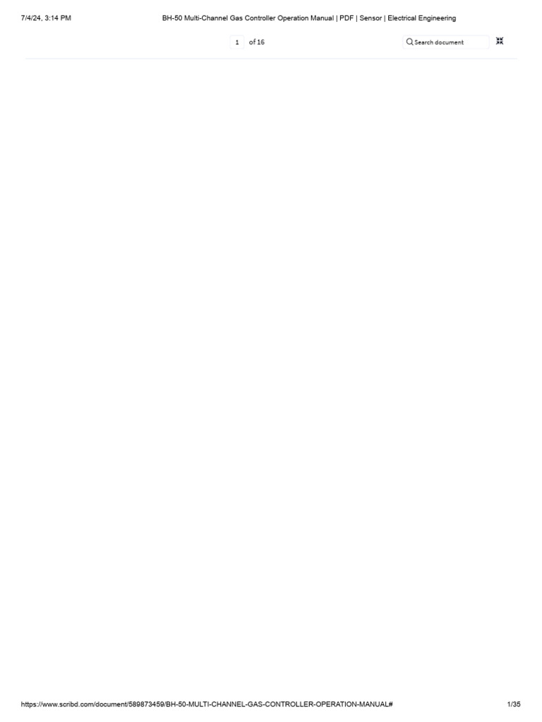 BH-50 Multi-Channel Gas Controller Operation Manual - PDF - Sensor - Electrical Engineering ...