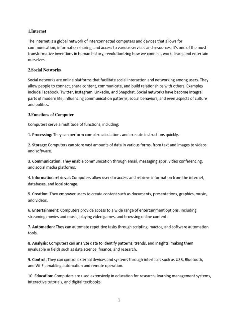 1 Internet Pdf Educational Technology Internet