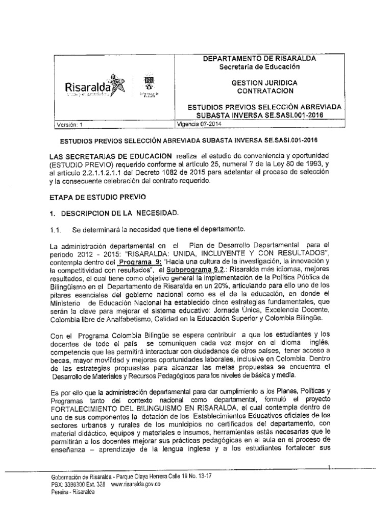 Estudio Previo | PDF