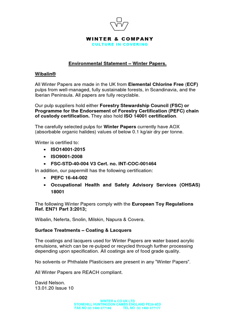 Winter Enviro Statement Issue 10 January 2020 | PDF