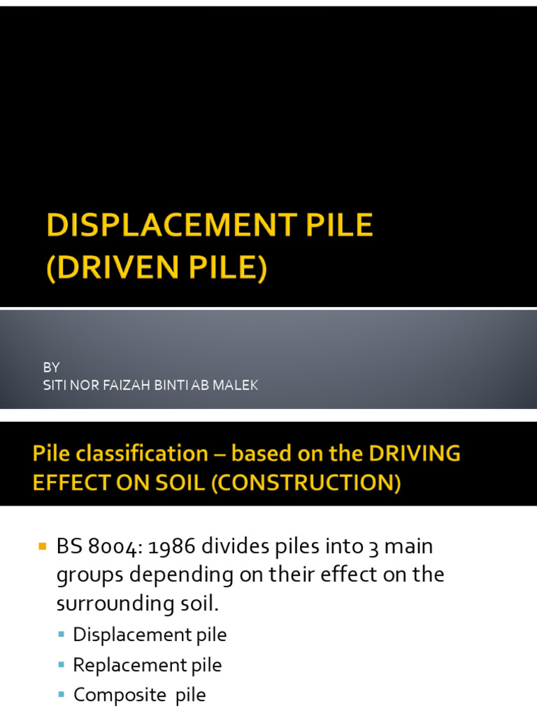 02 - Displacement Pile | PDF | Deep Foundation | Prestressed Concrete