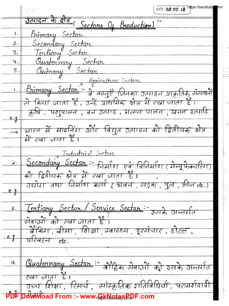 India Economics Handwritten Notes Part 1 | PDF