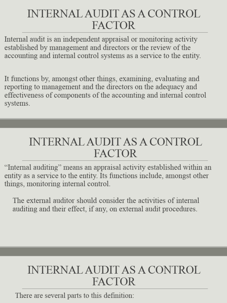 Internal Audit: Definition and Importance | PDF | Internal Audit | Audit