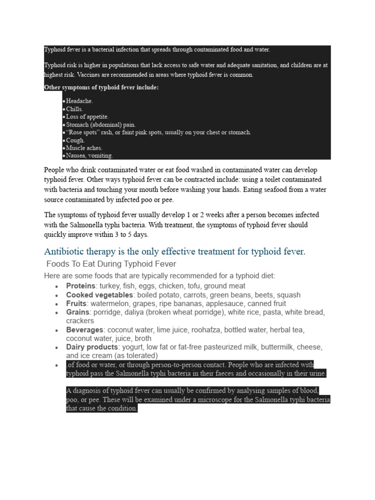 Typhoid | PDF