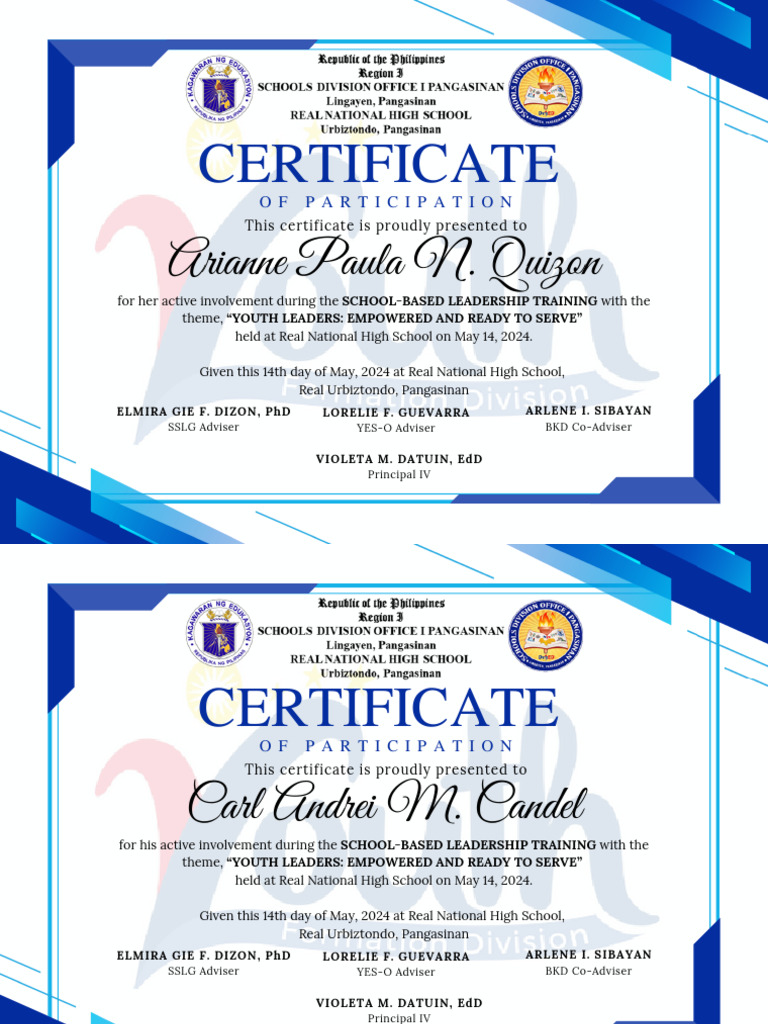 Blue & White Bold Minimal Academic Certificate | PDF | Doctoral Degrees ...
