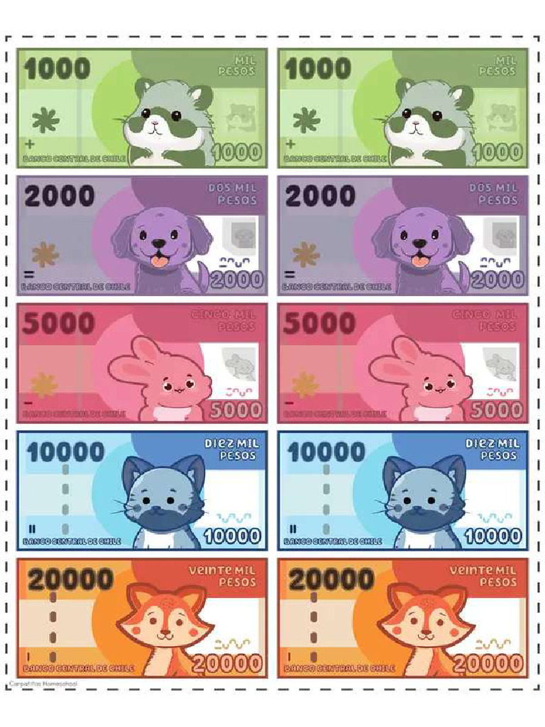 Moneda Tipo CLP Juego 1000 A 20000 | PDF