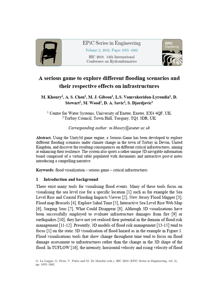 A Serious Game To Explore Different Flooding Scenarios and Their ...