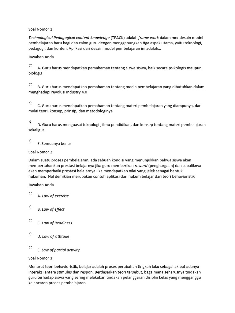 Tam Teori Belajar Dan Pembelajaran | PDF | Karier & Perkembangan | Seni