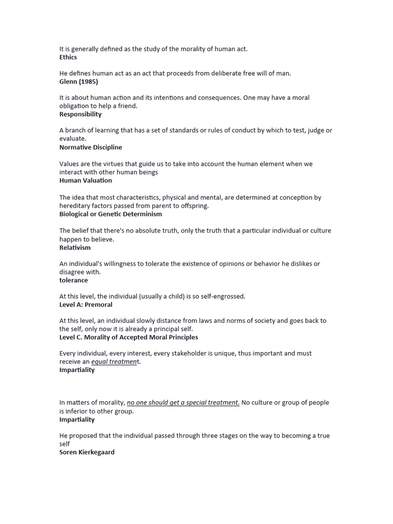 Ge 9 Midterm - Reviewer | PDF | Reason | Morality