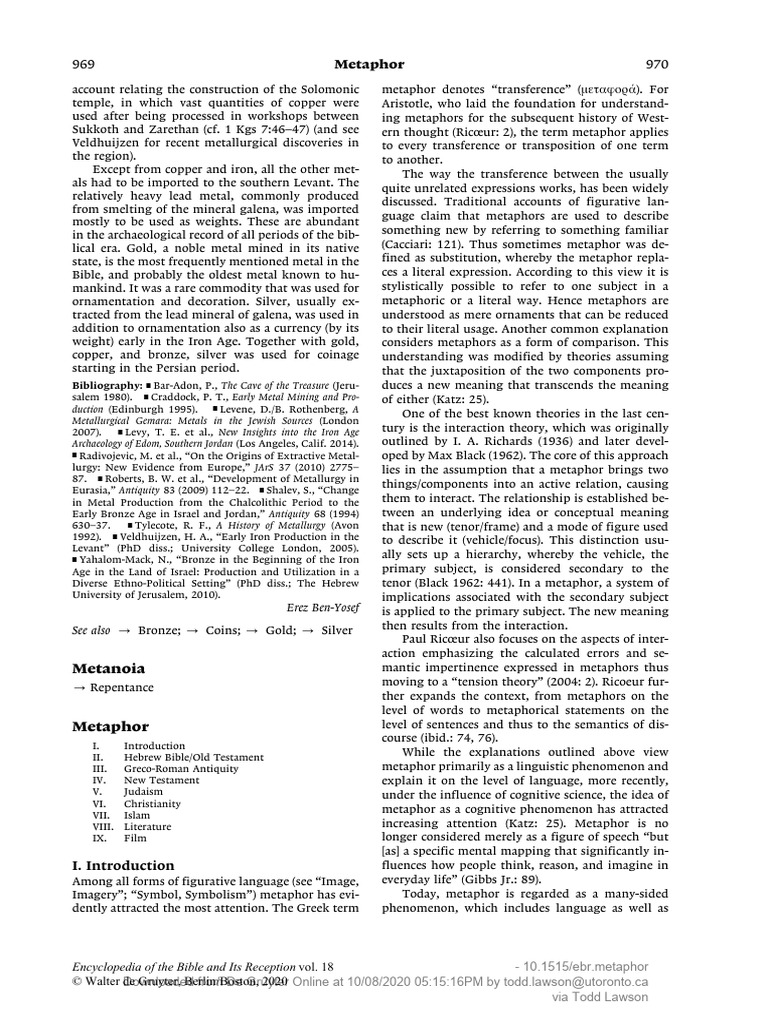 Lawson (2020), Metaphor-Islam, EBR | PDF | Metaphor | Rhetoric