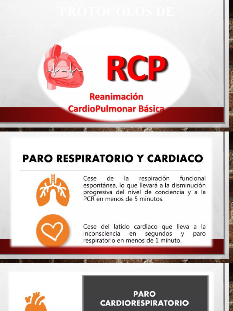 RCP Basico Instituto | PDF | Reanimación cardiopulmonar | Paro cardíaco