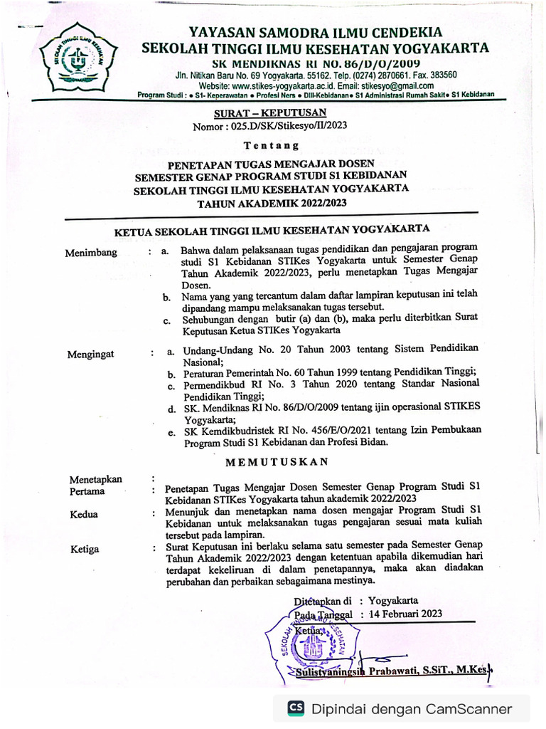 Fiskes Dan Biokimia Dalam Kebidanan (SK, RPS, Jurnal Praktikum, Absensi, Nilai) | PDF