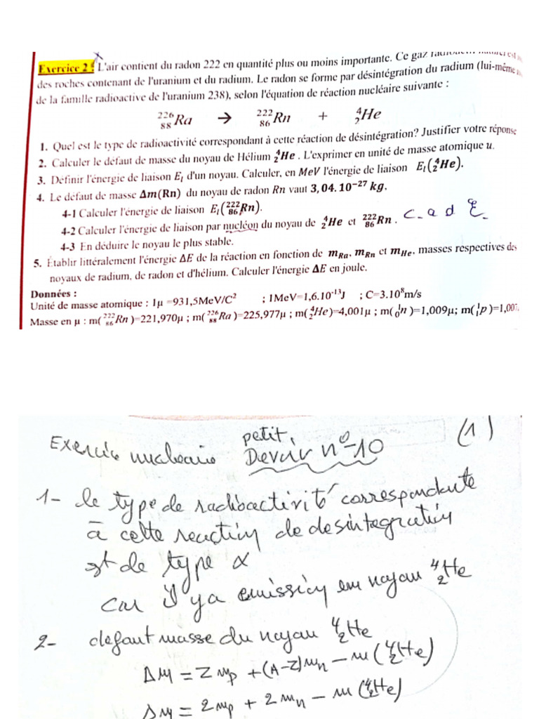 Solution Nuc Petit Devoir 6 | PDF