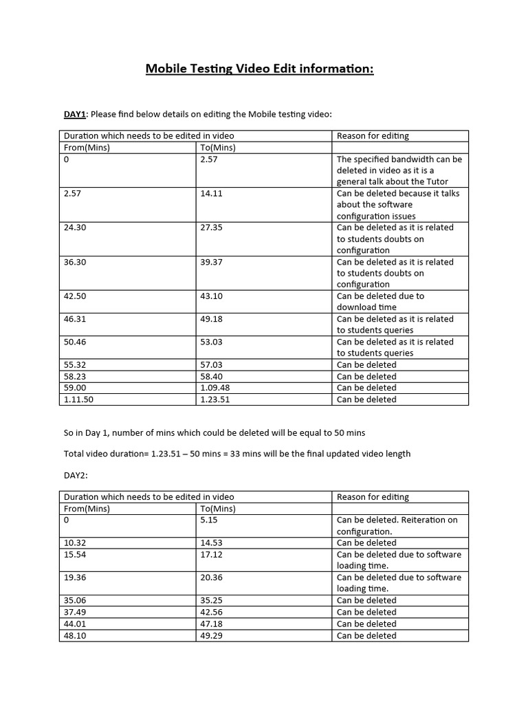 Mobile Testing Video Edit Info Pdf Computing Software
