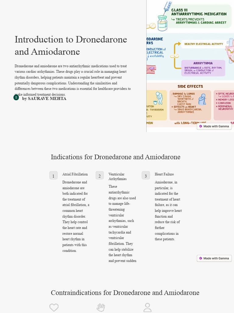 Introduction To Dronedarone and Amiodarone | PDF | Medical Specialties ...