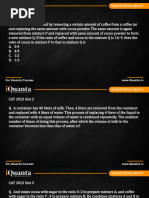Mixture and Alligation CAT PYQs Questions | PDF | Ratio | Chemistry