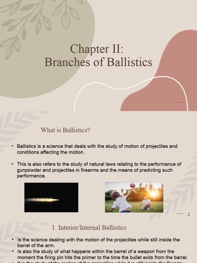 Chapter II Ballistics 1 | PDF | Gun Barrel | Bullet