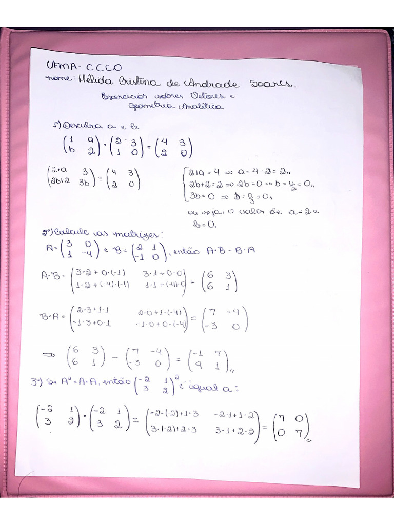 1 Ativ - Vetores | PDF