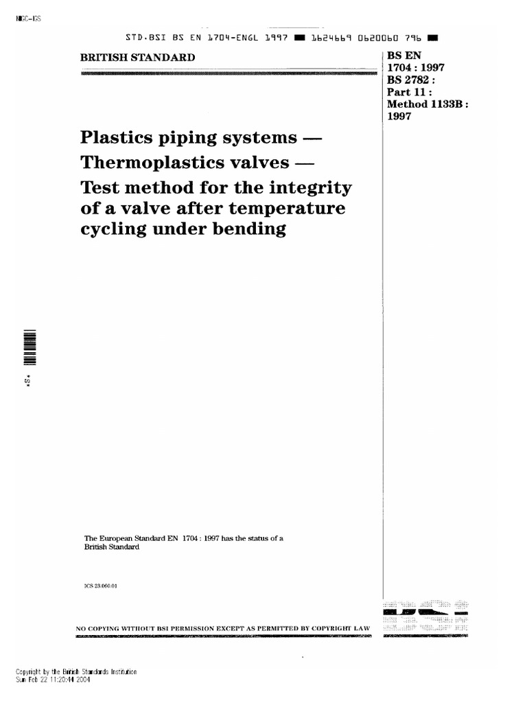 BS en 1704 | PDF